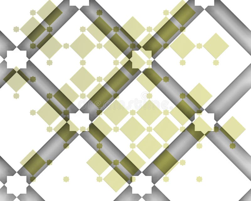 Arab Decorative Composition with Square Stock Illustration ...