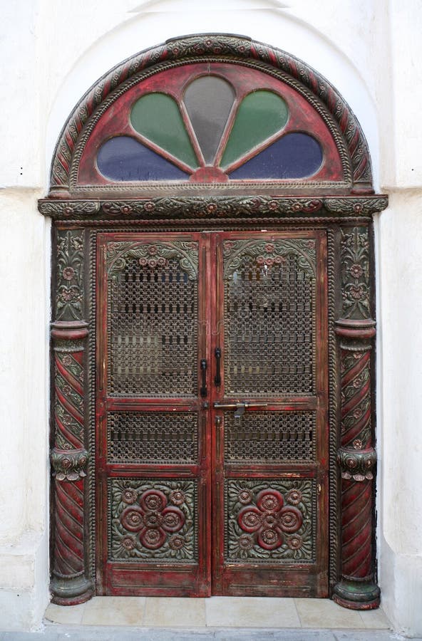 Arab door stock image. Image of arabic, traditional, inscription - 15257965