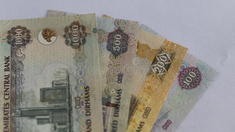 UAE Dirham Currency Notes and Coins. Stock Photo - Image of banking ...