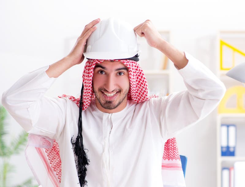 Arab Engineer Working on New Project Stock Image - Image of career ...