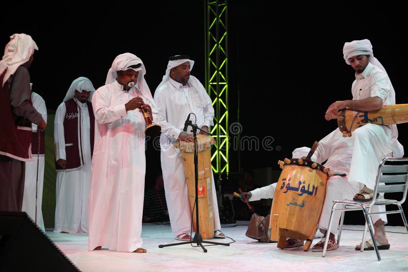 Qatari folk drummers editorial photo. Image of doha, performance - 4769486