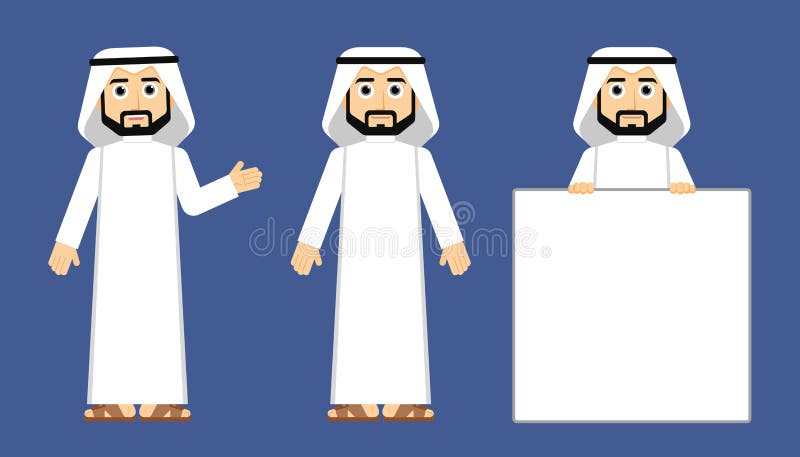 Arab khaliji Man stock vector. Illustration of holding - 139215246