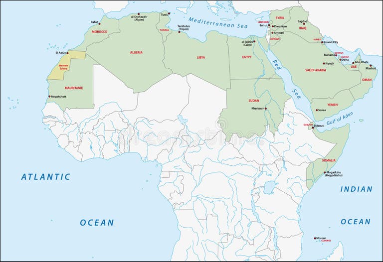 Arab League Map Stock Illustrations – 328 Arab League Map Stock ...
