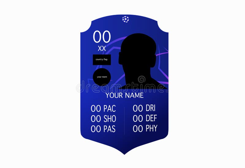 Fifa Football Player Card, Blue Edition Editorial Stock Image ...