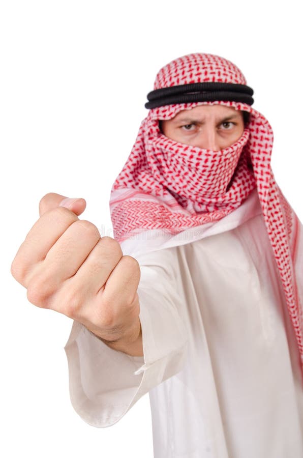 Arab man stock photo. Image of dress, fight, aggression - 40888076