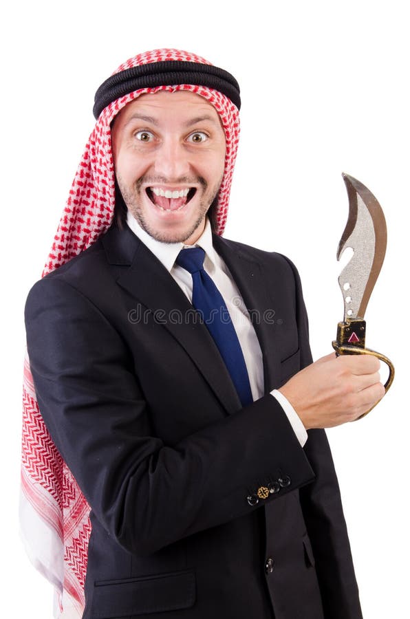 Arab man stock photo. Image of knife, arabic, islamic - 40888534