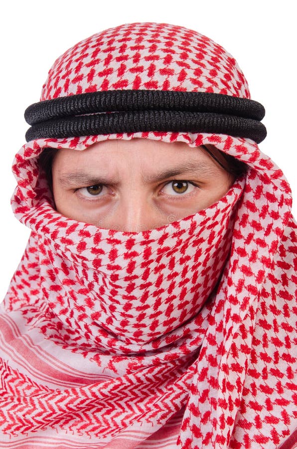 Arab man stock photo. Image of isolated, kurta, headscarf - 40680022
