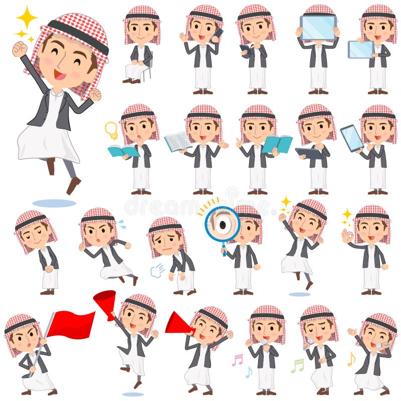 Arab man jacket Style 2 stock vector. Illustration of convey - 95906636