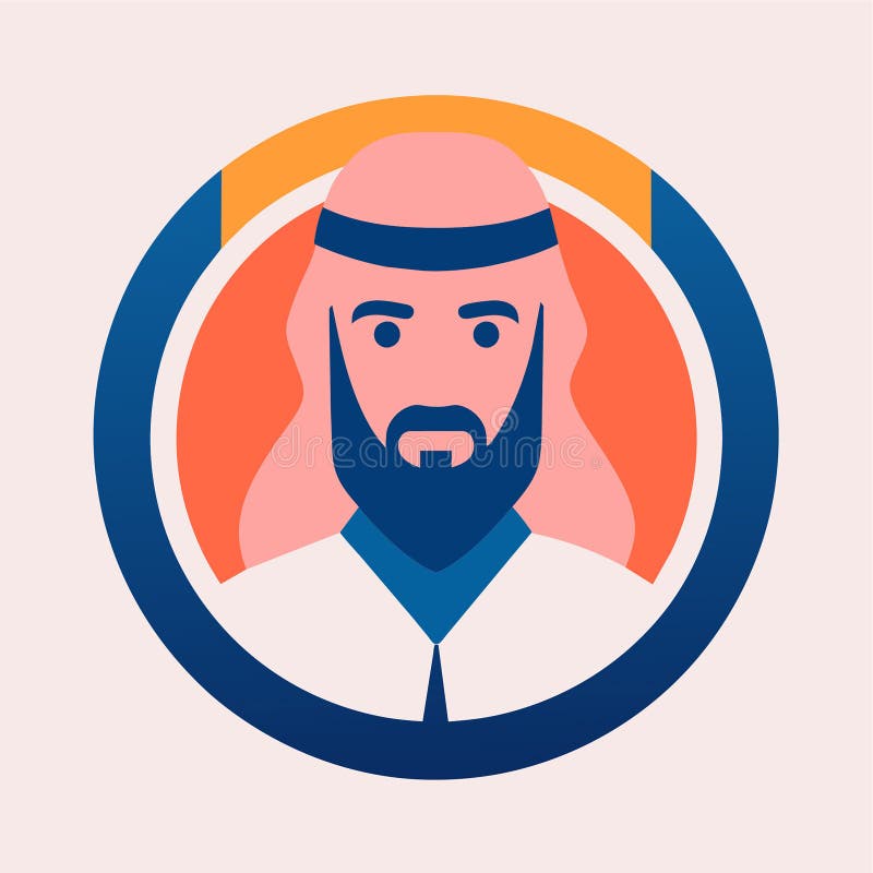 Arab Man Logo: Representation Stock Photo - Image of middle ...