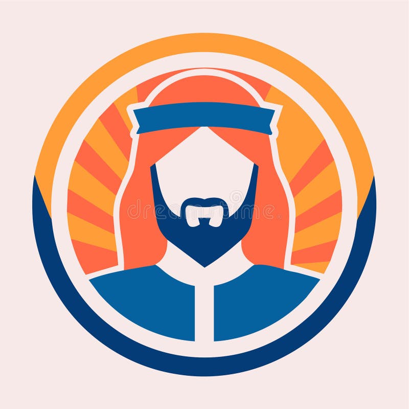 Arab Man Logo: Representation Stock Illustration - Illustration of ...