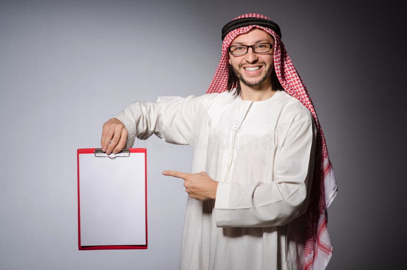Arab man stock image. Image of asian, binder, islamic - 40683041