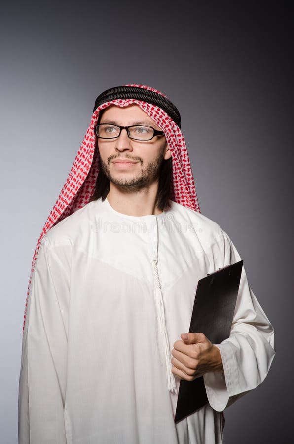 Arab man stock image. Image of document, arabian, arabic - 40683043