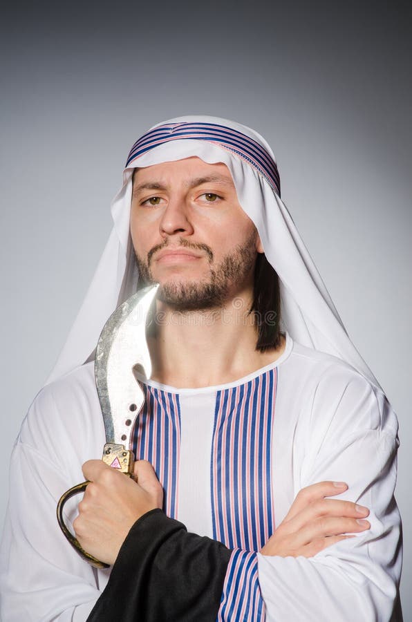 Arab man stock image. Image of handsome, blade, male - 41120703