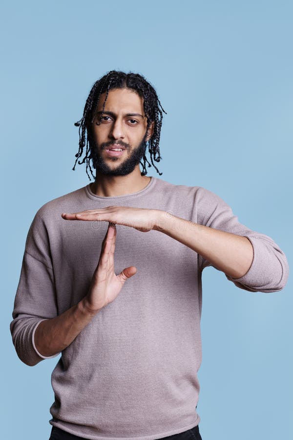 Arab Man Showing Thumb Up Gesture Stock Photo - Image of facial, joyful ...