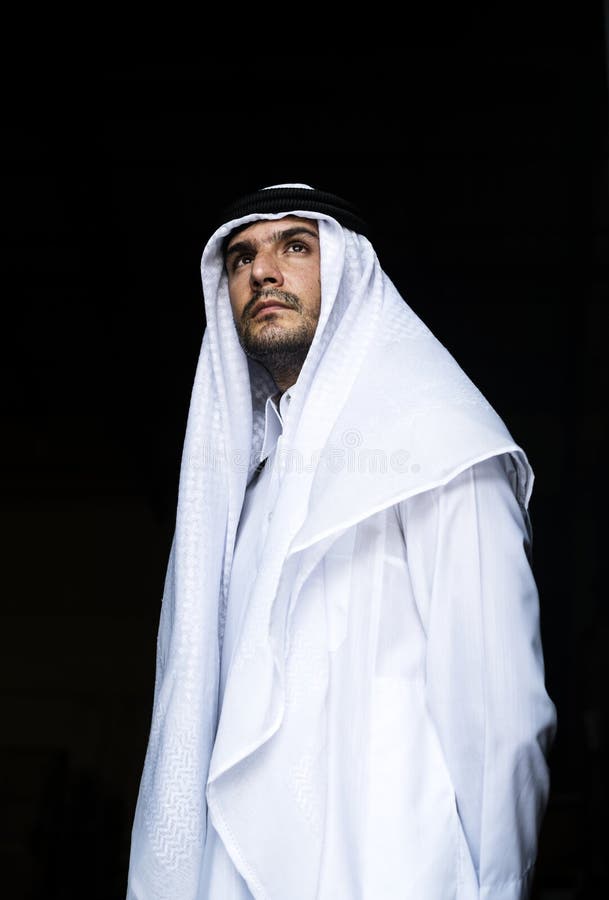 Arab Man with Thoughtful Face Expression Stock Image - Image of black ...