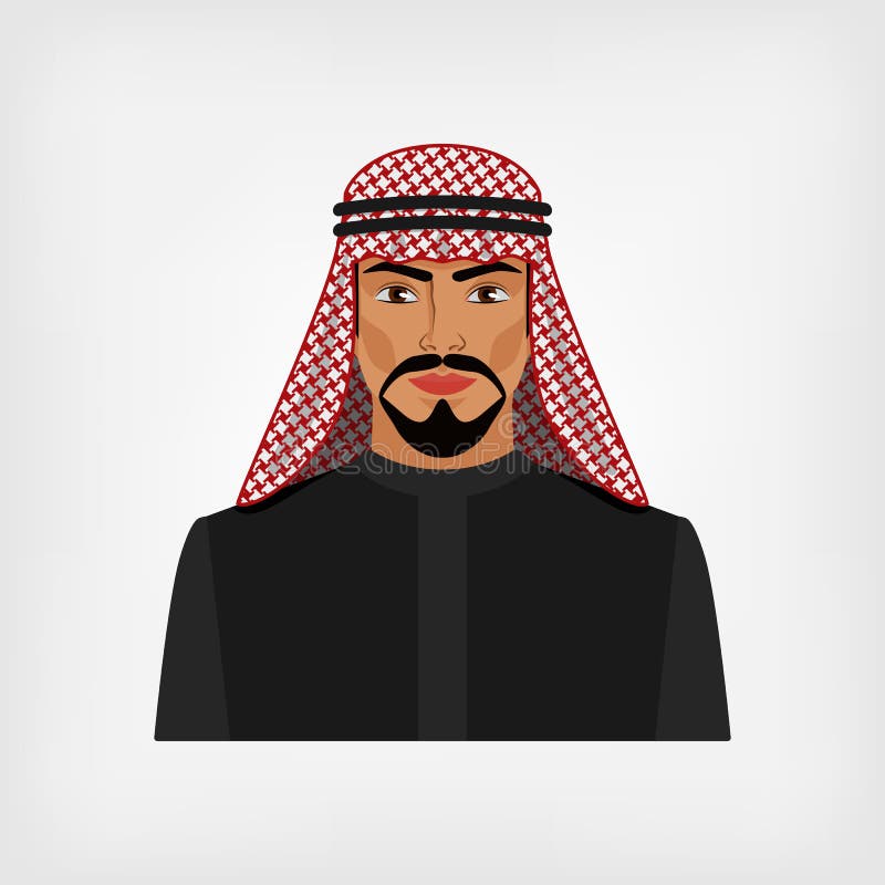 Arab Man in Traditional Clothes Stock Vector - Illustration of islamic ...