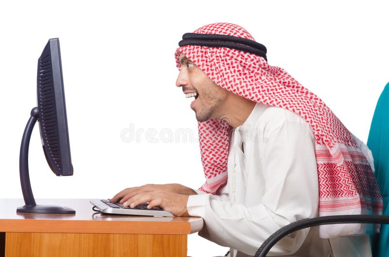 The Arab Man Working in the Office Stock Image - Image of arab, arabic ...