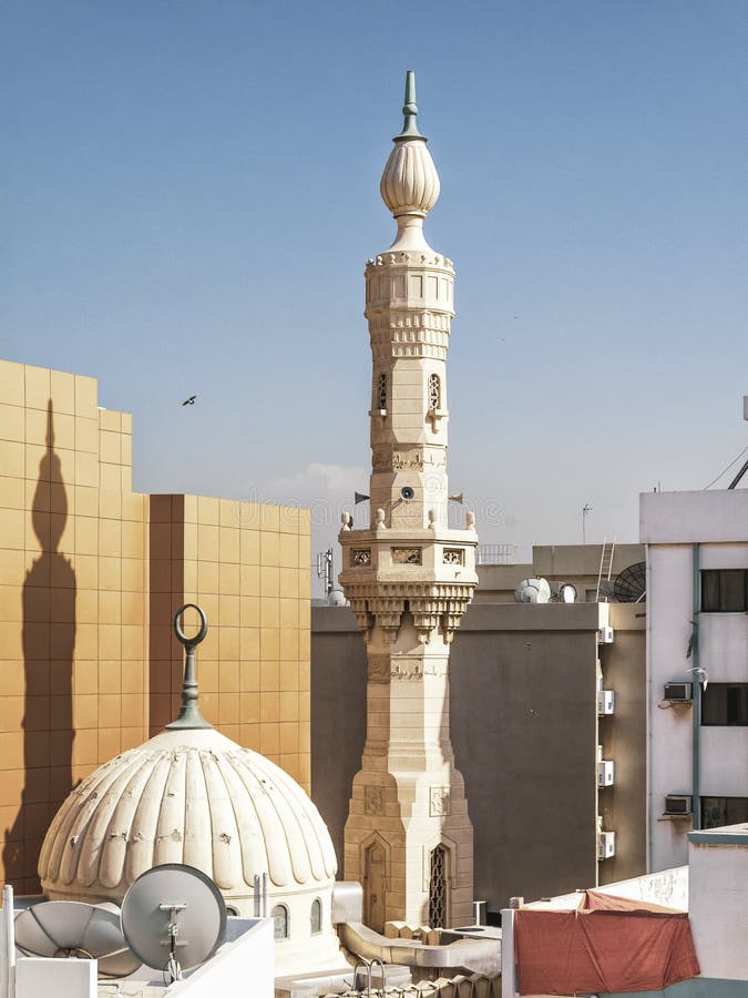Arab mosque top in Dubai. stock image. Image of mosque - 121438487
