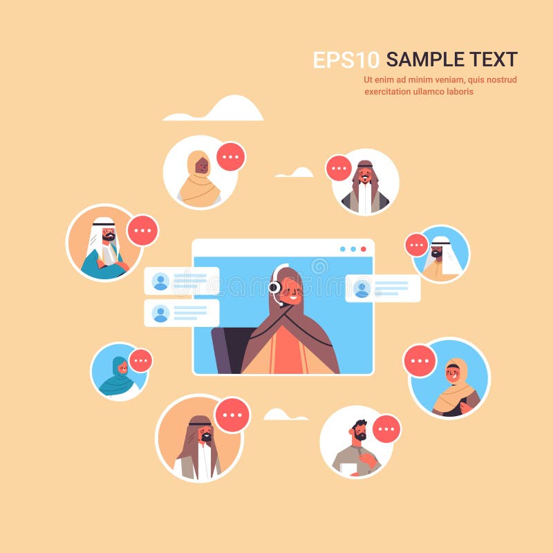 Arab Man Call Center Stock Illustrations – 65 Arab Man Call Center ...