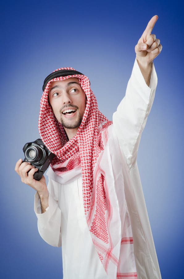 Arab Photographer in Studio Stock Image - Image of arab, darkness: 24168153