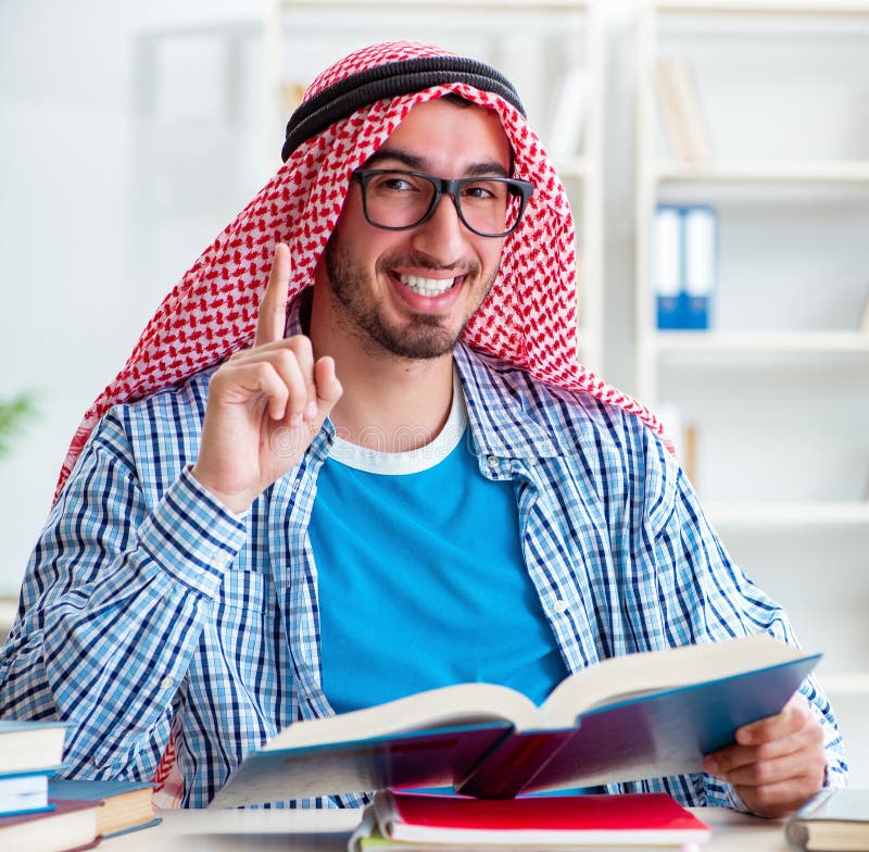 Arab Man Preparing for a Big Workout in the Gym. Stock Image - Image of ...