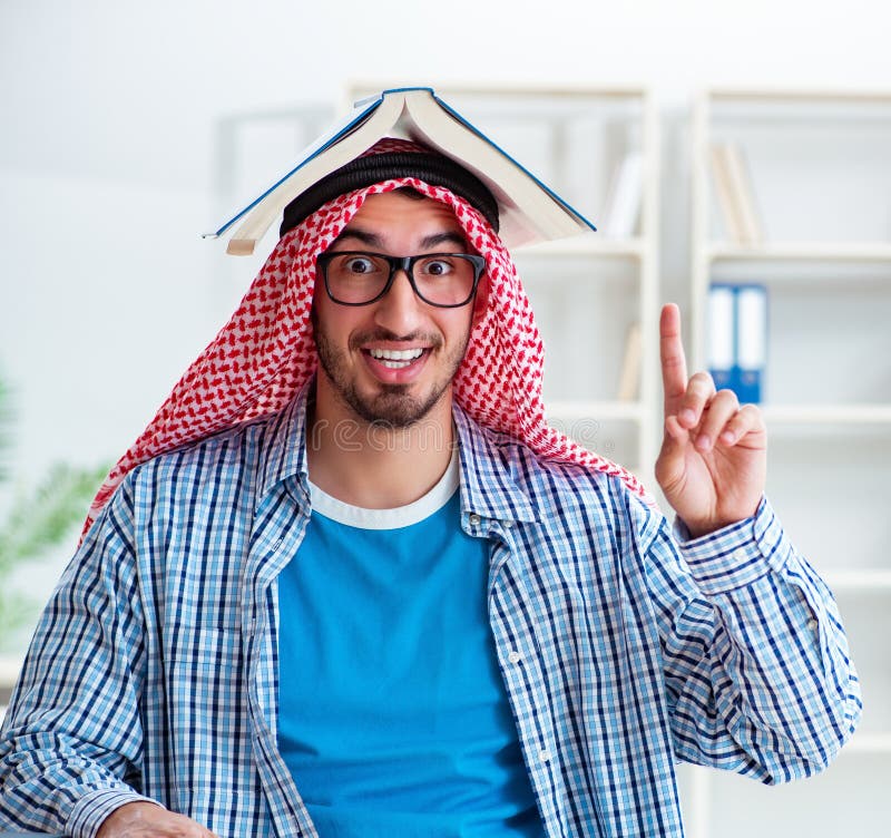Arab Student Preparing for University Exams Stock Image - Image of ...