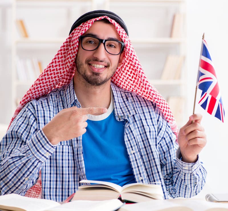 Arab Student Studying English Language Stock Image - Image of quran ...