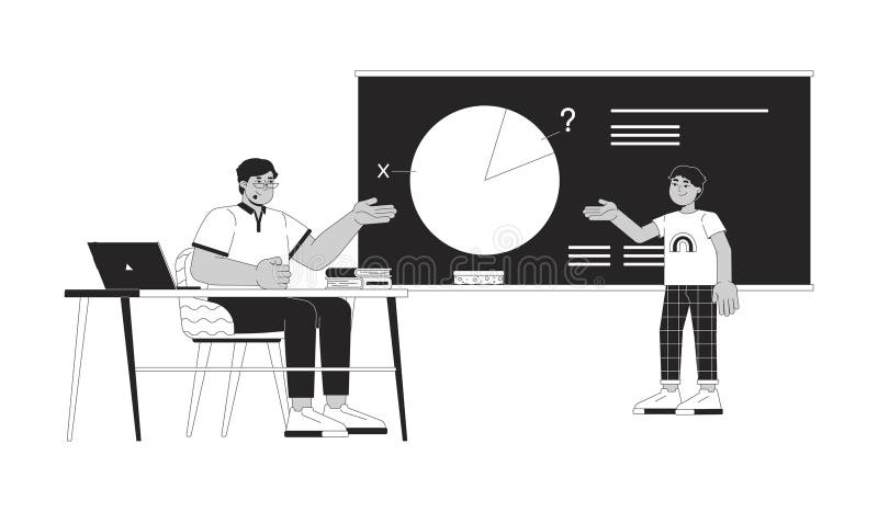 Math Teacher Black White Stock Illustrations – 1,261 Math Teacher Black ...