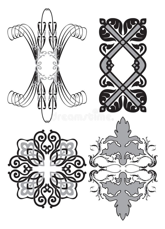 Arabesken vektor abbildung. Illustration von grau, betrieb - 7674573