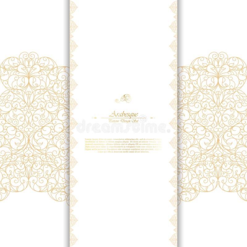 Arabesque Abstract Classic Gold Background Border Vector Stock Vector ...