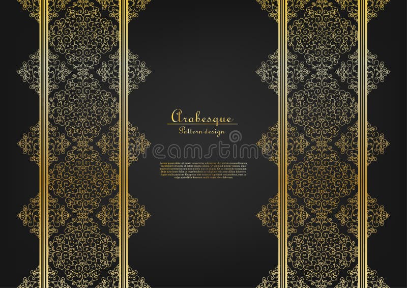 Arabesque Abstract Classic Gold Background Border Vector Stock Vector ...