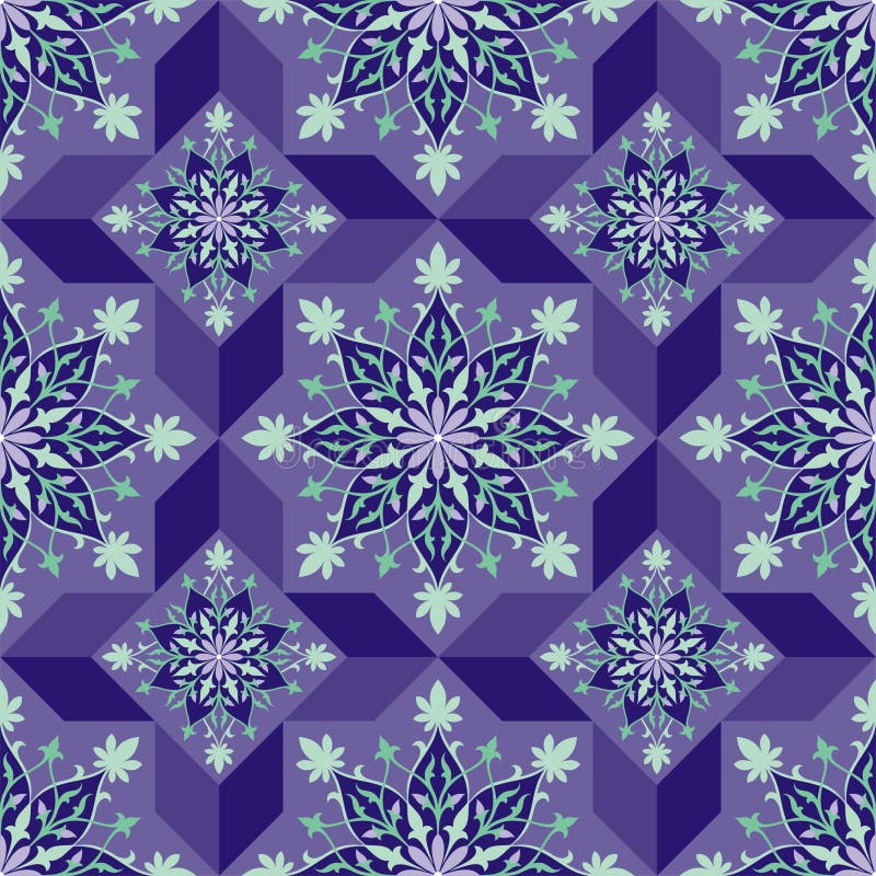 Arabesque on a Blue Background Stock Vector - Illustration of blue ...