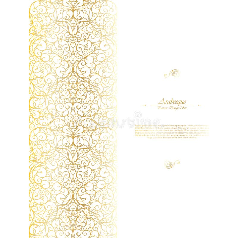 Invitation, Card with Ethnic Arabesque Element. Stock Vector ...