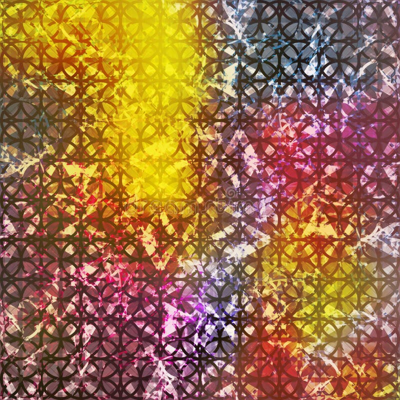 Arabesque Linear Multicolored Pattern Background Stock Illustration ...