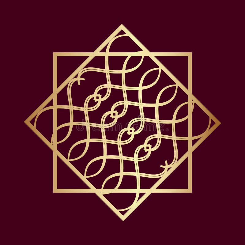 Arabesque Gold Pattern stock vector. Illustration of muslim - 125189053