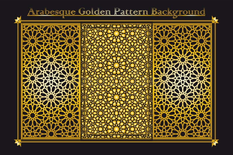 Arabesque Golden Pattern Background Gold Luxury Background Islamic ...