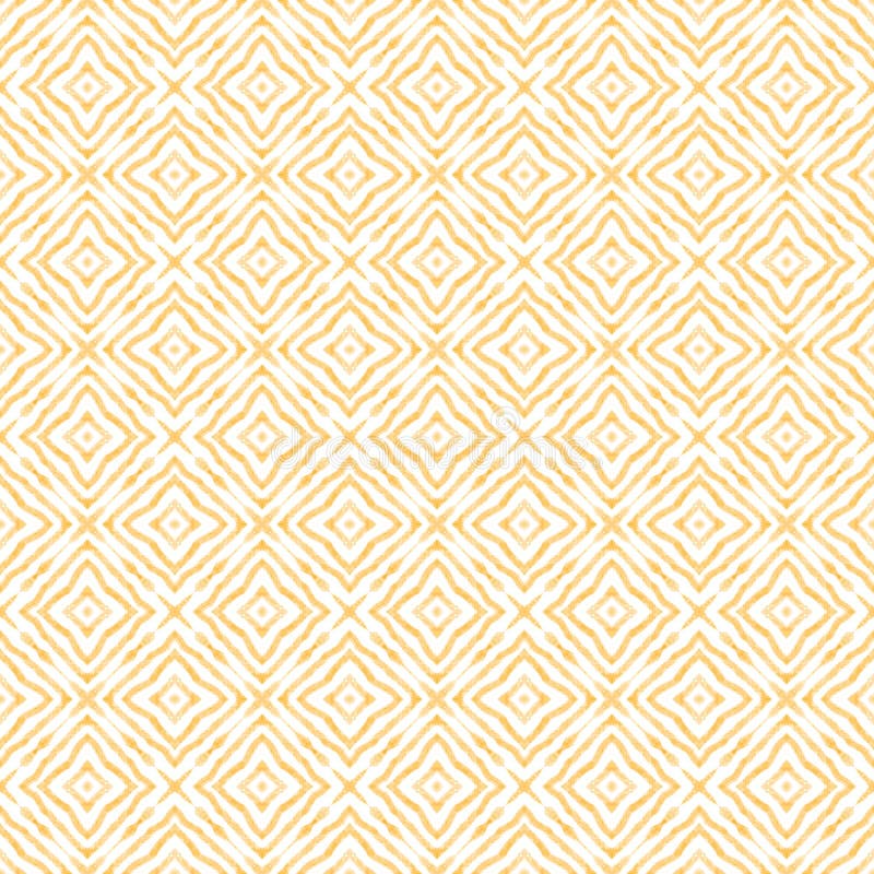 Arabesque Hand Drawn Pattern. Yellow Stock Illustration - Illustration ...