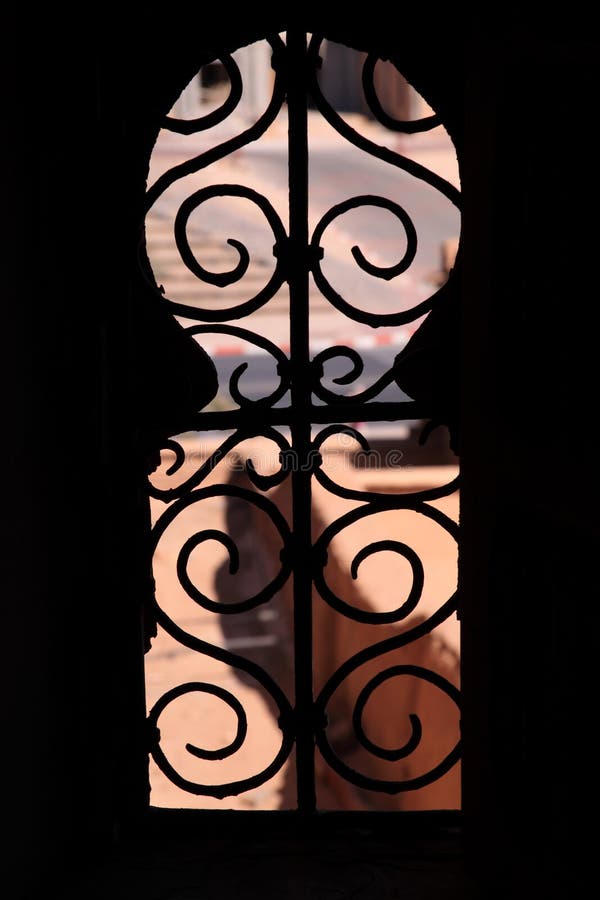 Arabesque Keyhole Shaped Window Stock Photo - Image of house, north ...