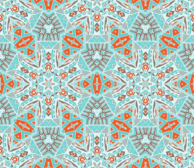 Arabesque Mosaic Seamless Pattern Stock Vector - Illustration of ...