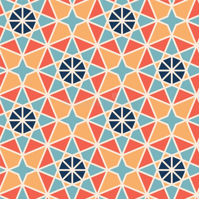 Arabesque Seamless Mosaic Pattern. Morocco Mosaic Abstract Background ...