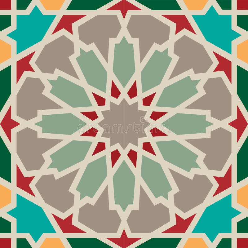 Arabesque seamless pattern stock vector. Illustration of east - 39160341