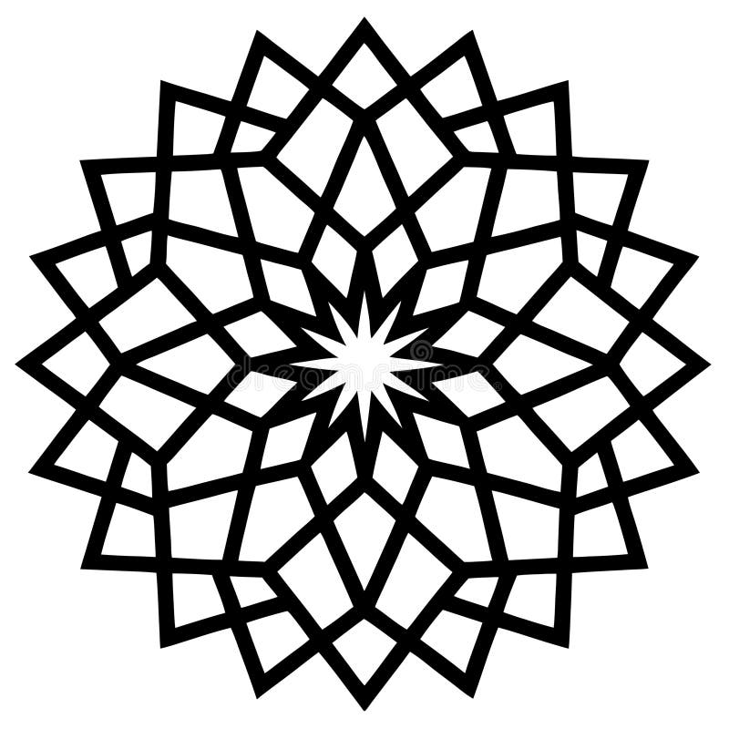 Arabesque Shadow: a Dance of Islamic Pattern Stock Illustration ...