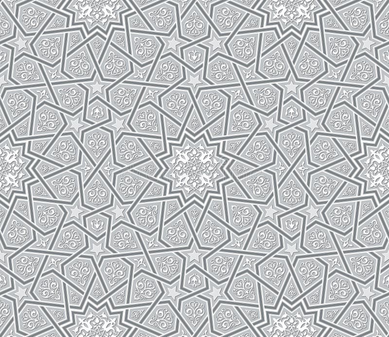 Arabesque Star Ornament Brown Background Stock Vector - Illustration of ...