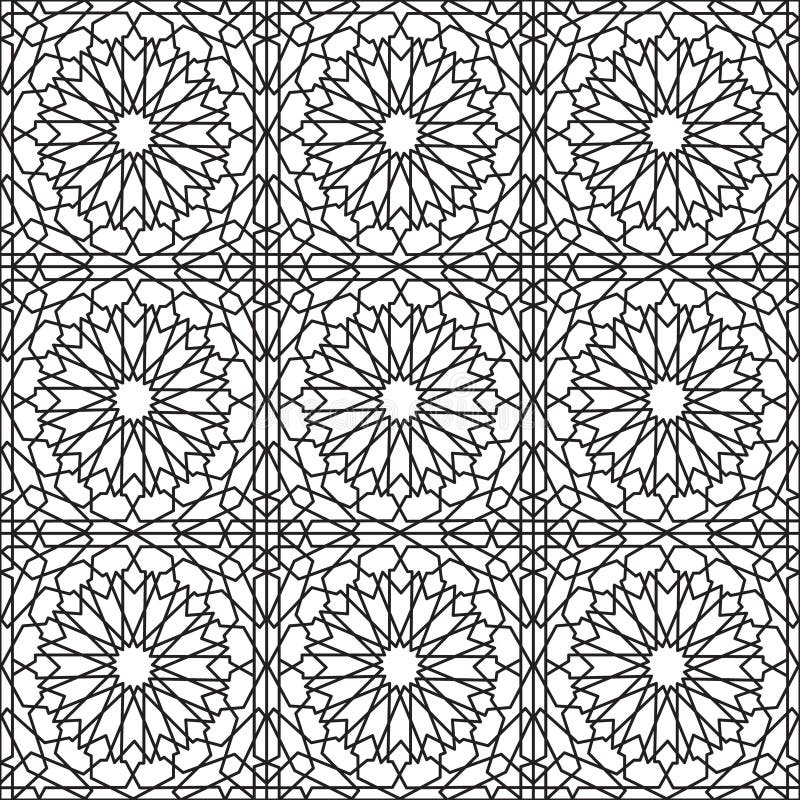 Arabesque Star Seamless Pattern. Stock Vector - Illustration of arabic ...