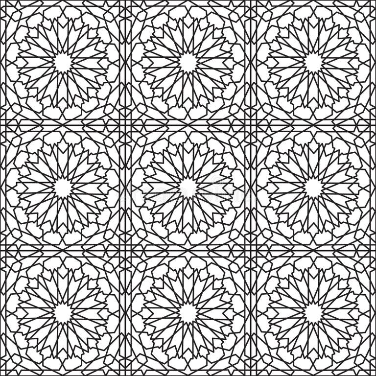 Arabesque Star Seamless Pattern. Stock Vector - Illustration of arabic ...
