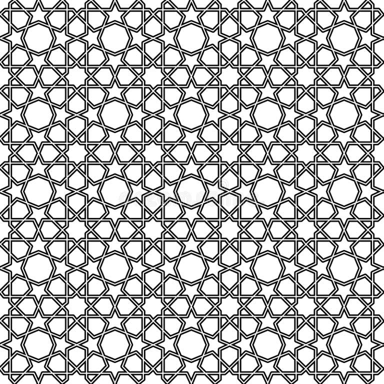Arabesque Star Seamless Pattern. Stock Vector - Illustration of grunge ...