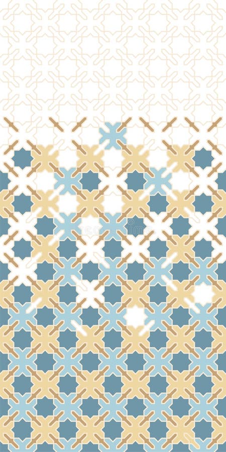 Arabesque Wallpaper Border. Mosaic Seamless Vector Pattern Stock Vector ...