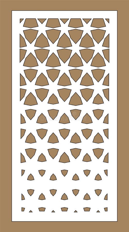 Arabesque Vector Gradient Panel Laser Cutting Template For Interior Partition In Arabic Style