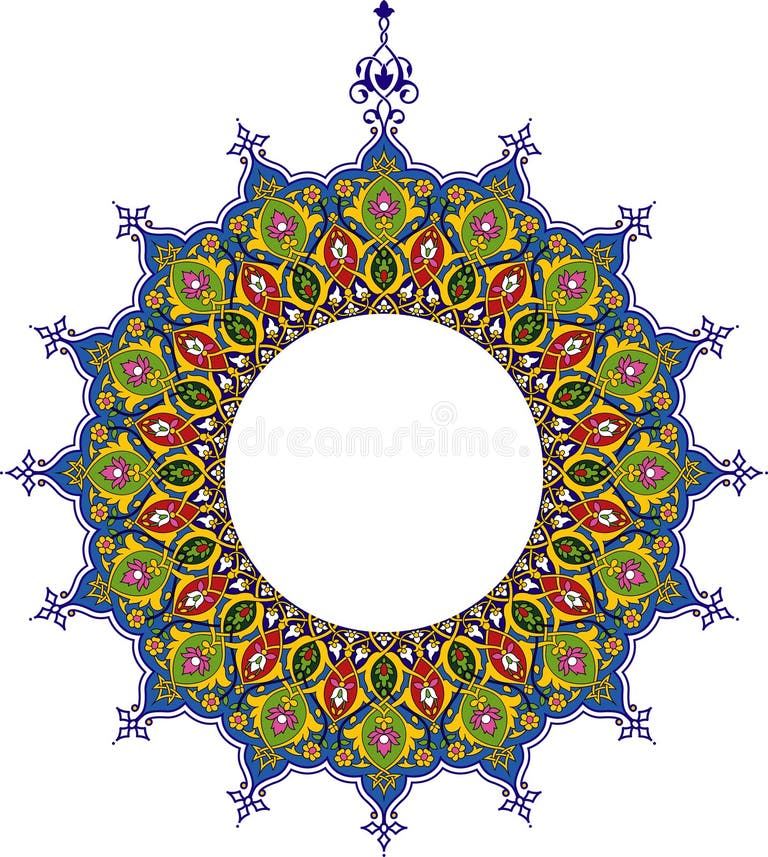 Arabesque Circle Frame Stock Illustrations – 25,641 Arabesque Circle ...