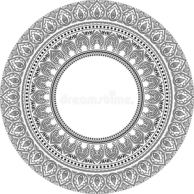 Arabesque stock vector. Illustration of circle, floral - 40753978